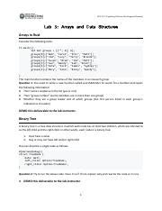 Lab 3 Arrays And Data Structures Pdf ECE 421 Exploring Software