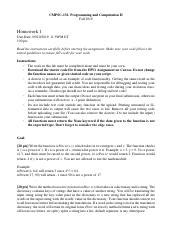 Hw Pdf Cmpsc Programming And Computation Ii Fall Homework