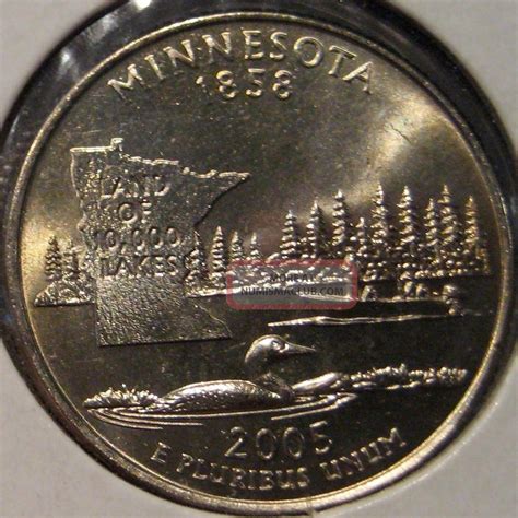 2005 P Minnesota State Quarter Ddr 056 Variety Double Die Reverse Bu Ms Unc L11