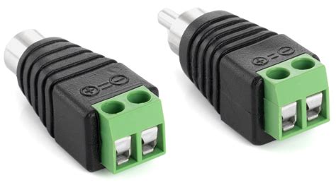 RCA Adapter Buchsen Stecker Auf Pin Terminalblock Stk