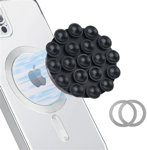 Ntidea 矽膠吸盤手機殼磁性手機座矽膠免提手機配件適用於 Iphone 和 Android 鏡面淋浴手機座