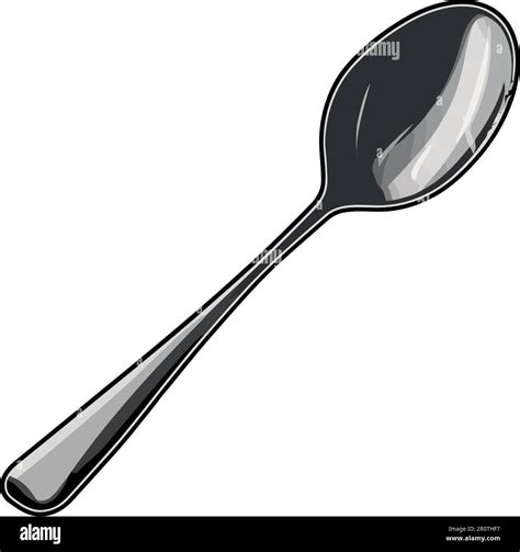 Shiny Silverware On White Isolated Vector Stock Vector Image And Art Alamy