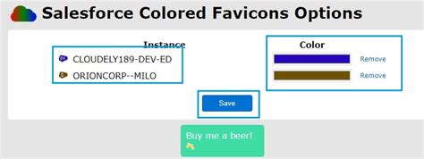Salesforce Colored Favicons Cloudely
