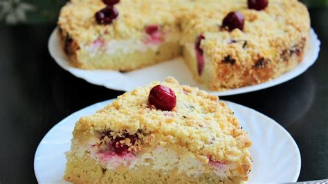 ТЕРТЫЙ ПИРОГ С ТВОРОГОМ И ВИШНЕЙ Вкуснее не бывает рассыпчатый и