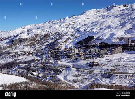 Mountain Resort Of Les Menuires Vallee Des Belleville Savoie