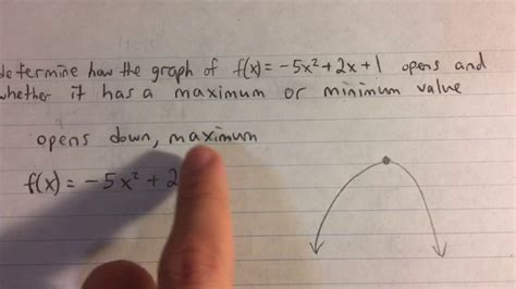 Graph Of A Polynomial Open Up Or Down Example YouTube
