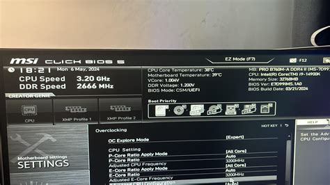 I Can T Enable Xmp R Msi Gaming