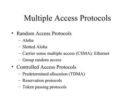 Multiple Access Protocol Computer Networks Ppt