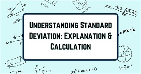 Understanding Standard Deviation Explanation And Calculation