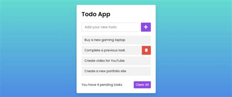 Todo List App Using Html Css And Javascript Dev Community