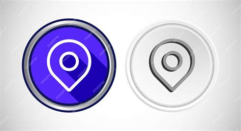 Premium Vector Map Pointer Location Icon Button Set Design Illustration