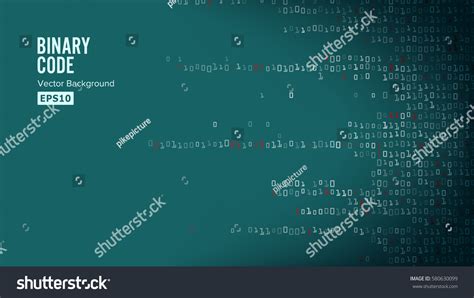 Binary Code Background Vector Hightech Matrix Stock Vector Royalty