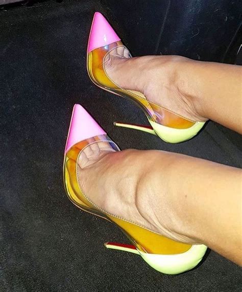 Clear Pumps And Toe Cleavage Heels Stiletto Heels Fun Heels