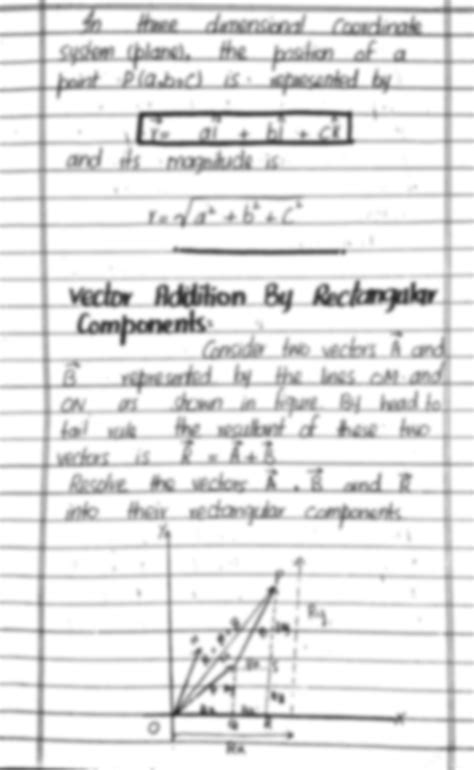 SOLUTION Physics Chapter Vectors Equilibrium Position Vector Vector Addition By Rectangular