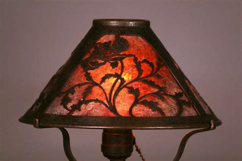Heintz Sterling On Bronze Cutout Floral Boudoir Lamp California Historical Design