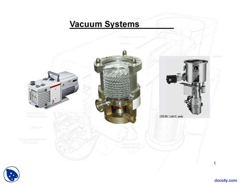 Vacuum Systems Mass Spectrometry Lecture Slides Docsity