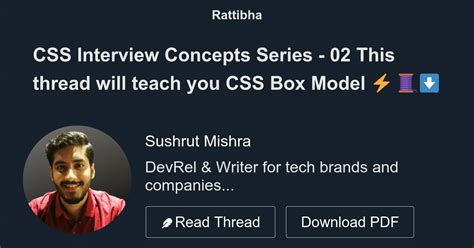 Css Interview Concepts Series 02 This Thread Will Teach You Css Box Model ⚡ 🧵⬇️ المسلسل من