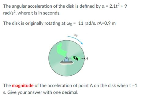 Answered The Angular Acceleration Of The Disk Is Bartleby