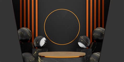 검은 색 배경에 나무와 대리석 원 연단 신제품 프로모션 세일 배너 프리젠 테이션 화장품 컨셉 장면 무대 쇼케이스 복사 공간 3d 일러스트 0명에 대한 스톡 사진 및 기타