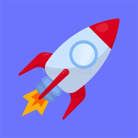Rocket Space Ship Launch Icon Vector Spaceship Icon Illustration