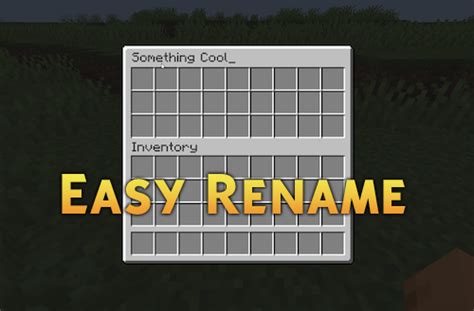 Easy Rename 121 1206 1194 Моды для Майнкрафт Minecraft