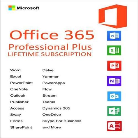 Office 365 Lifetime Account Subscription 5 Devices 5tb Onedrive