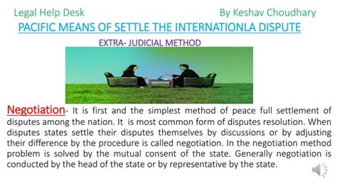 Settlement Of International Dispute