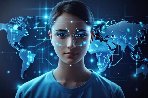 Premium Photo Facial Recognition Technology Scan And Detect People