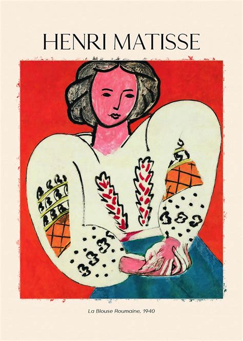 Matisse Bluzka Rumuńska Plakat 40x50cm Obraz523 • Cena Opinie