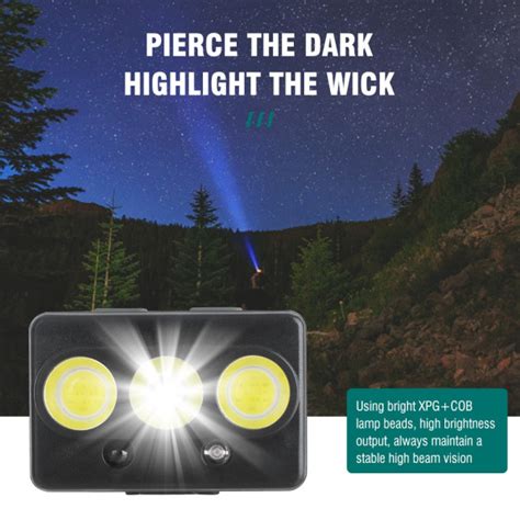 Xpg Cob Led Mini Strålkastare Rörelsesensor 7 Mode Strålkastare A84f