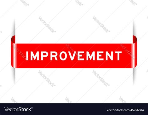 Red Color Inserted Label Banner With Word Vector Image