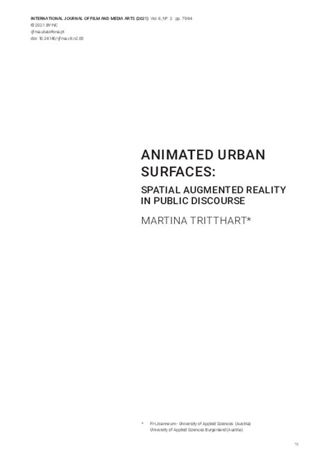 Pdf Animated Urban Surfaces Spatial Augmented Reality In Public