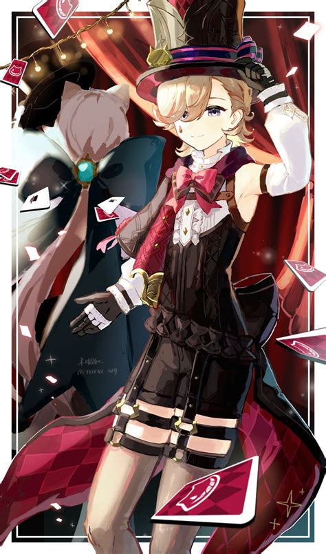 Lynette And Lyney Genshin Impact Drawn By Ruria Danbooru