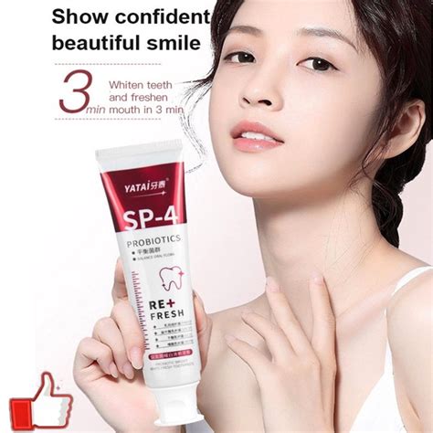 Sp 4 𝐖𝐡𝐢𝐭𝐞𝐧𝐢𝐧𝐠 𝐓𝐨𝐨𝐭𝐡𝐩𝐚𝐬𝐭𝐞 Probiotic Caries Toothpaste Pemutih Gigi
