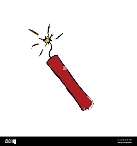 Red Burning Stick Of Dynamite Stock Vector Image And Art Alamy