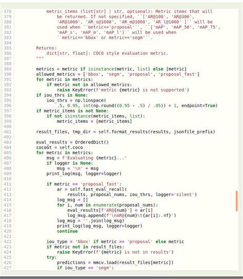 Evaluation Failing Keyerror Segm Is Not In Results · Issue 5650