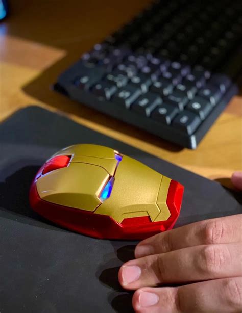Mouse Sem Fio Gamer Homem De Ferro Iron Man Mark 8 Marvel Comics Mkp