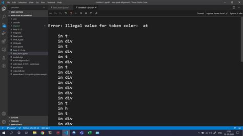 Error While Opening Python Notebooks In Workspace Issue 110941