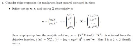 1 consider ridge regression or regularized