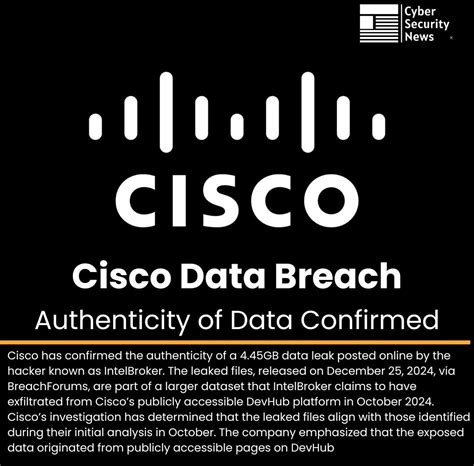 Techsaathi On Linkedin Cyber Security News ® Cisco Data Breach