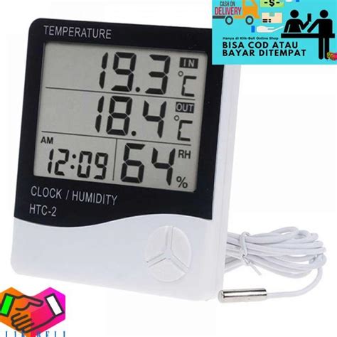 Termometer Suhu Ruangan Htc 2 Digital Alat Ukur Kelembapan Hygrometer