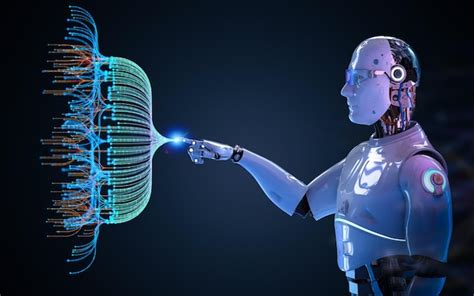 Premium Photo Automation Data Analytic With Robot And Digital