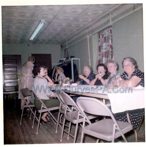 Duryea Pa Duryea 1950s Selskis Witkoski Maxim Ladies In The Basement Of St Josephs Church
