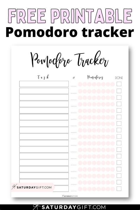 Printable Pomodoro Technique Printable Calendars AT A GLANCE