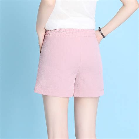宽松高腰薄款短裤女夏2021新款外穿显瘦松紧百搭黑色休闲运动裤子虎窝淘