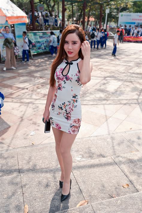 魔镜街拍 No071 艾小青旗袍街拍 微图坊