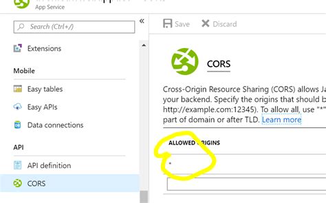 Botframework How To Enable Azure Cors For Bot Framework Stack Overflow