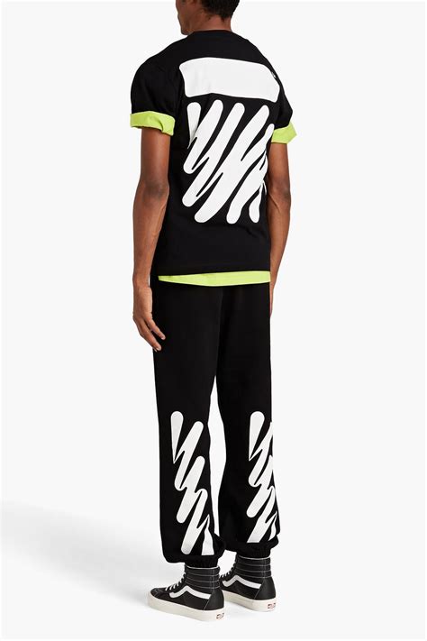 Off White™ Printed French Cotton Terry Sweatpants The Outnet