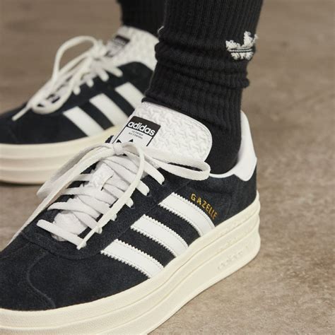 Adidas Gazelle Bold Shoes Black Satellitestompers Adidas Saudi Arabia