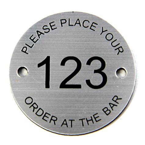 Aluminium Effect Table Number Discs 30mm Diameter Braccio Co Uk
